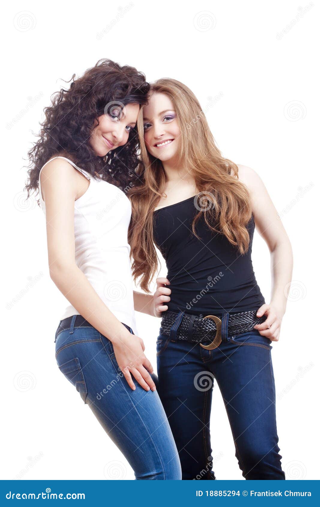Two young women stock photo. Image of caucasian, portrait - 18885294