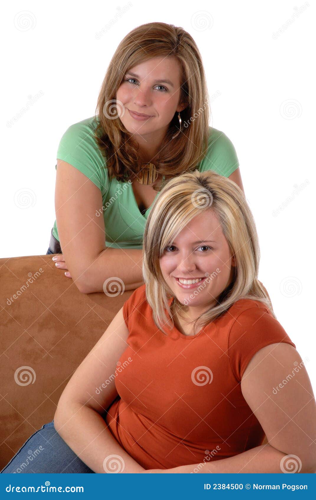 Two Young Women stock photo. Image of isolated, beauty - 2384500