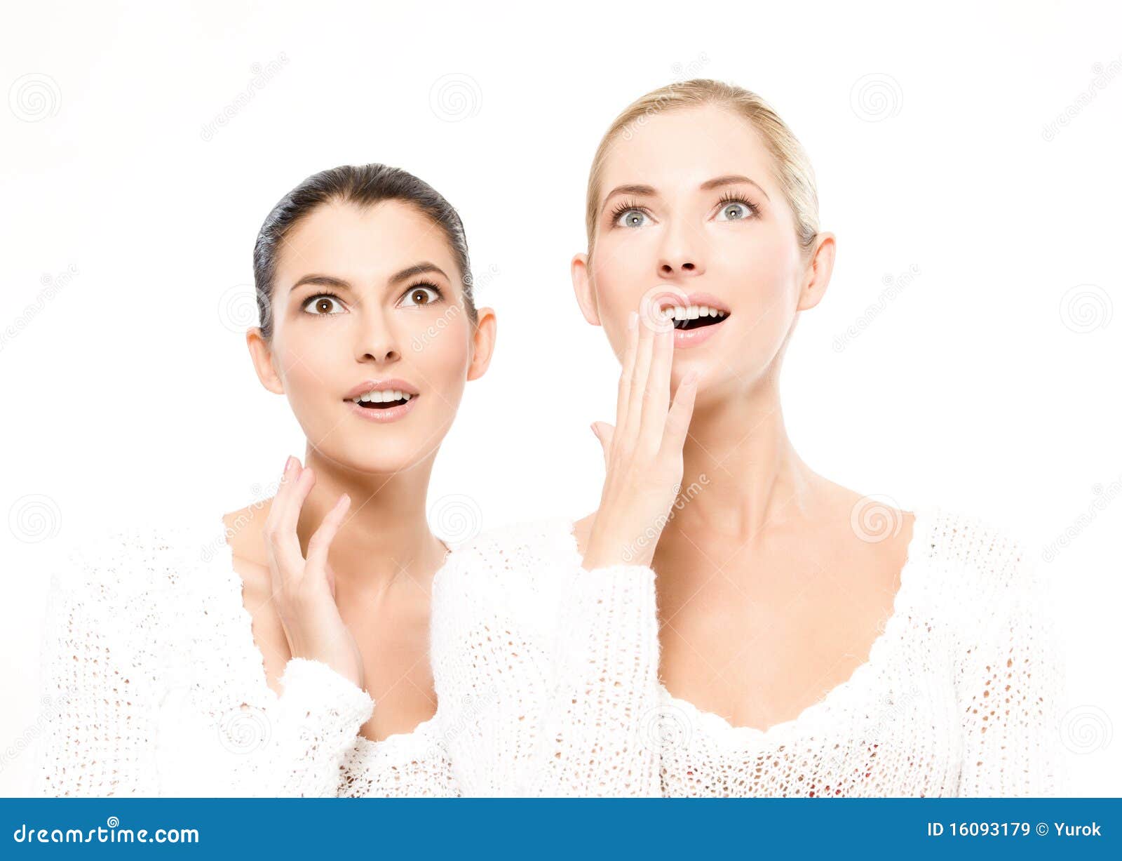 Two young women amazed stock image. Image of emotion - 16093179