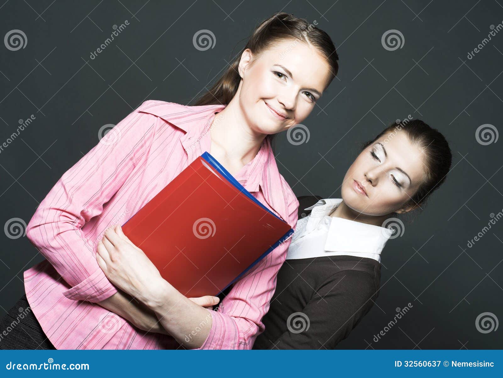 Two young women stock image. Image of partners, business - 32560637