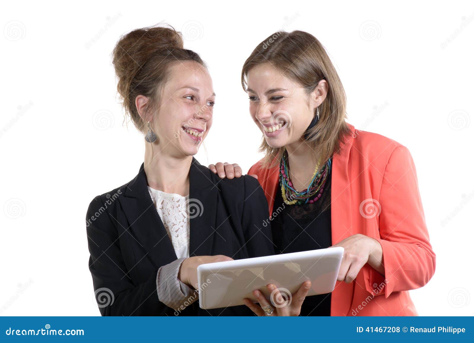 Two Young Women in Office Working Stock Photo - Image of confident ...