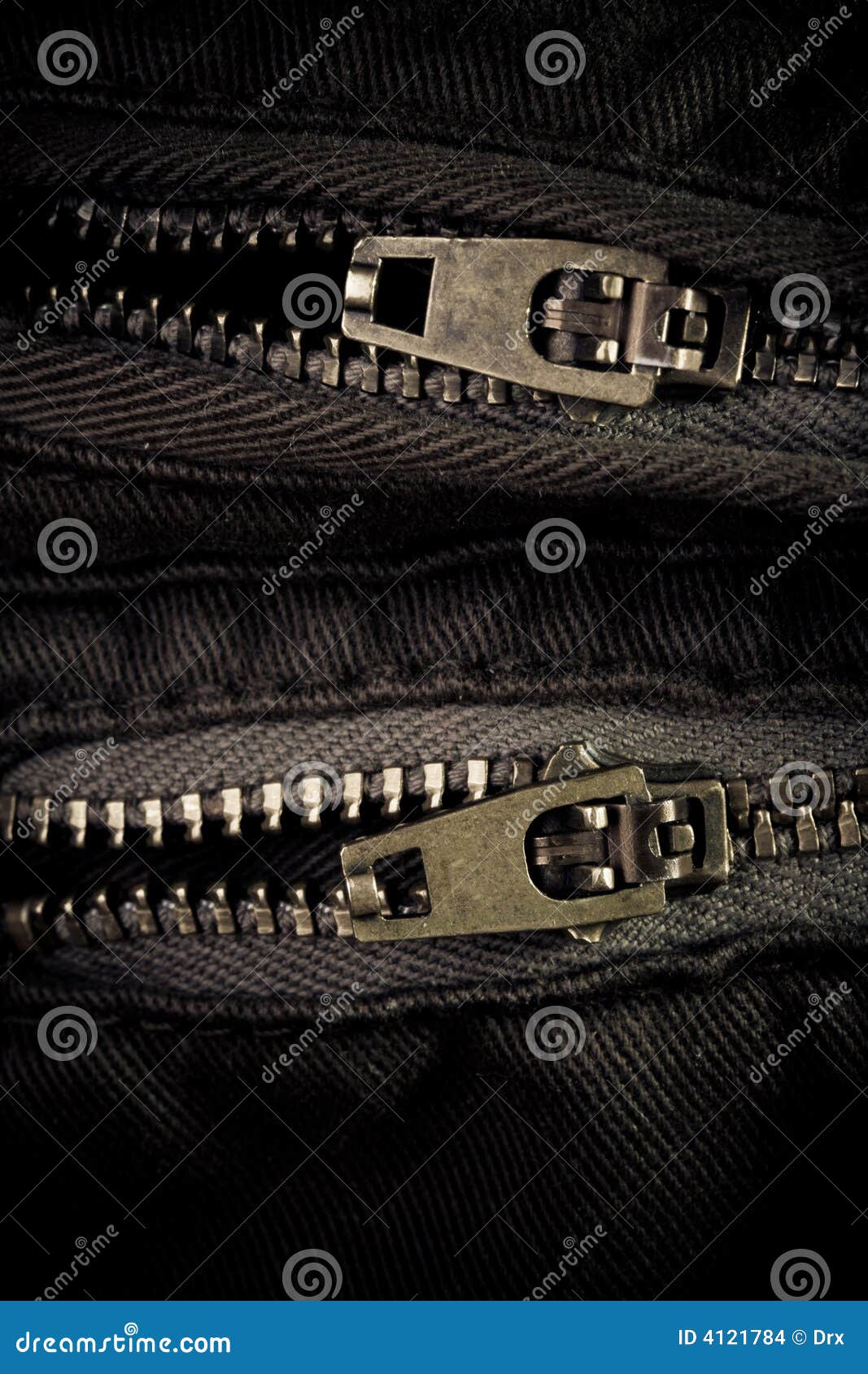 Two zip stock photo. Image of pull, clothing, zipp, detail - 4121784