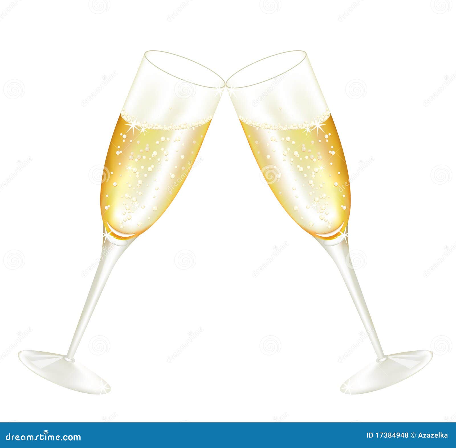 Twoo glases of champagne stock vector. Illustration of splash - 17384948