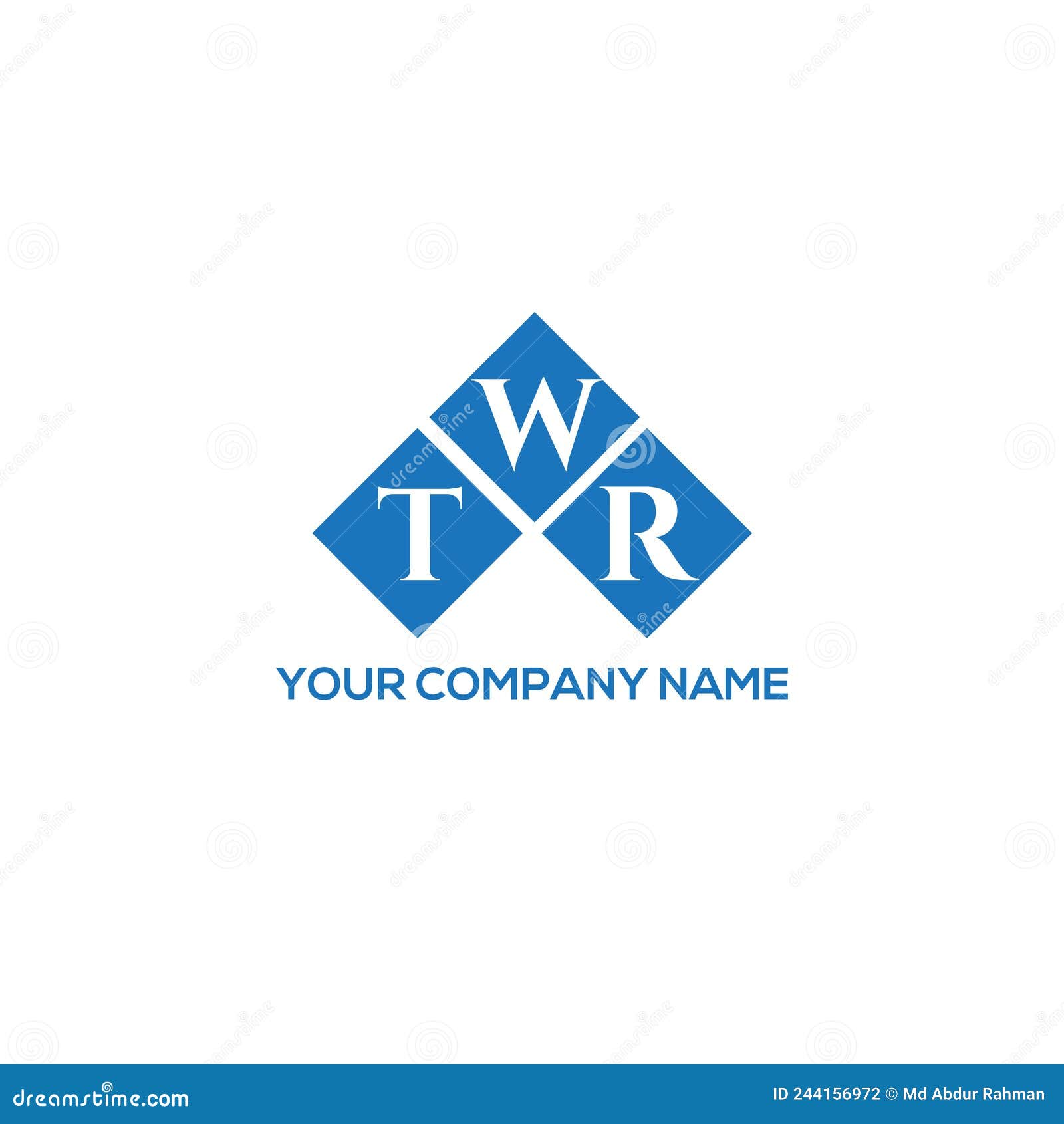 TWR Letter Logo Design on White Background. TWR Creative Initials ...