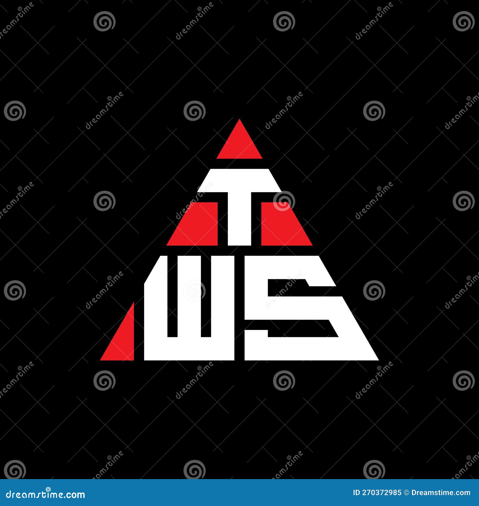 TWS Triangle Letter Logo Design with Triangle Shape. TWS Triangle Logo ...