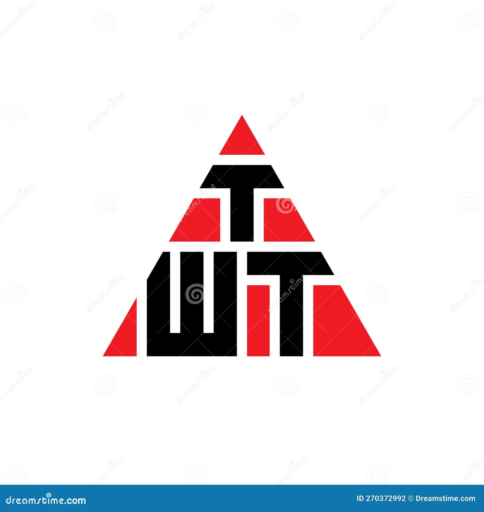 TWT Triangle Letter Logo Design with Triangle Shape. TWT Triangle Logo ...