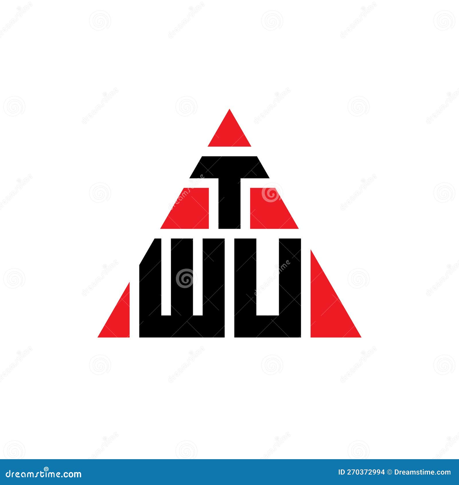 TWU Triangle Letter Logo Design with Triangle Shape. TWU Triangle Logo ...