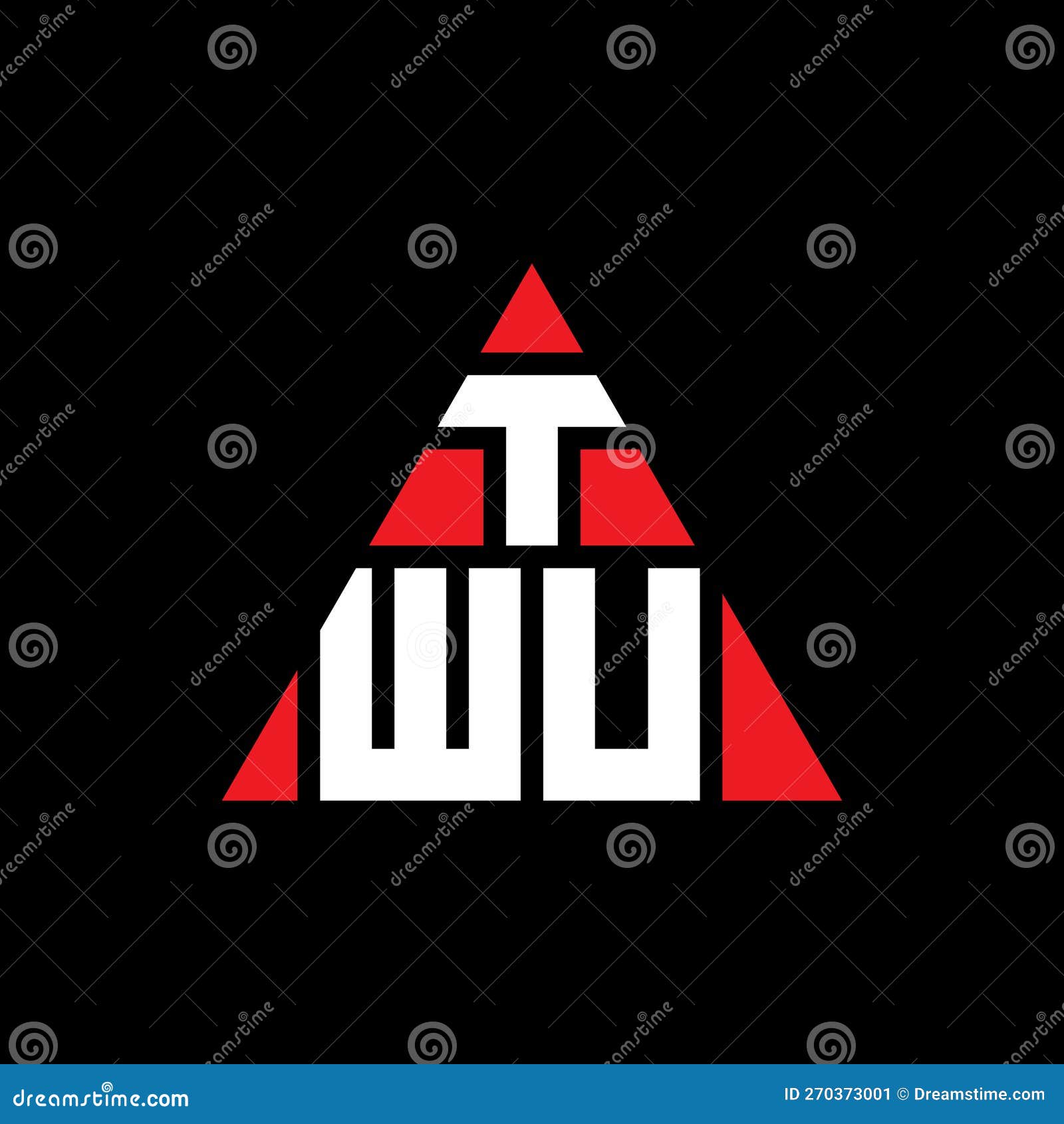 TWU Triangle Letter Logo Design with Triangle Shape. TWU Triangle Logo ...