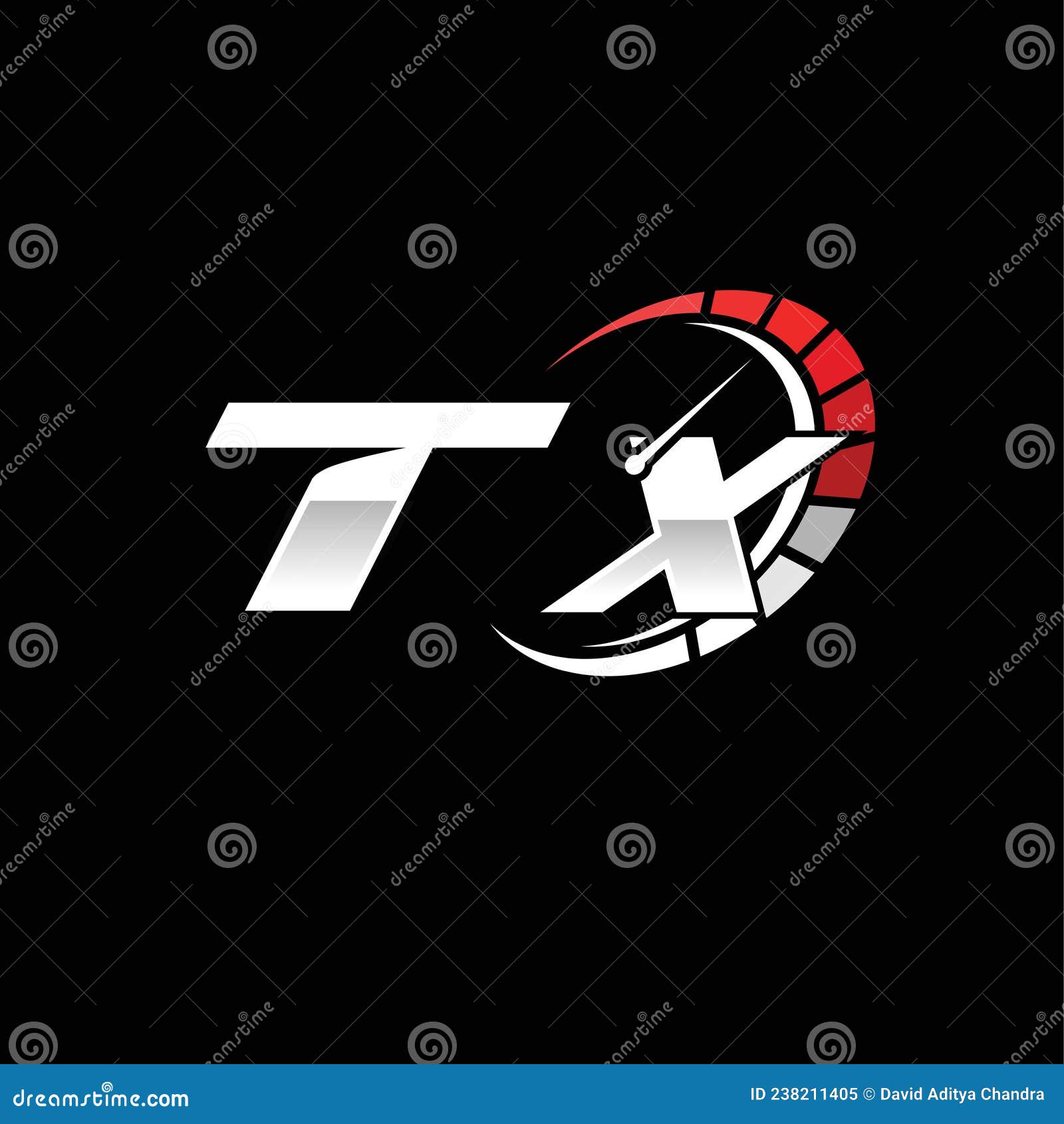 TX Logo Letter Speed Meter Racing Style Stock Vector - Illustration of ...