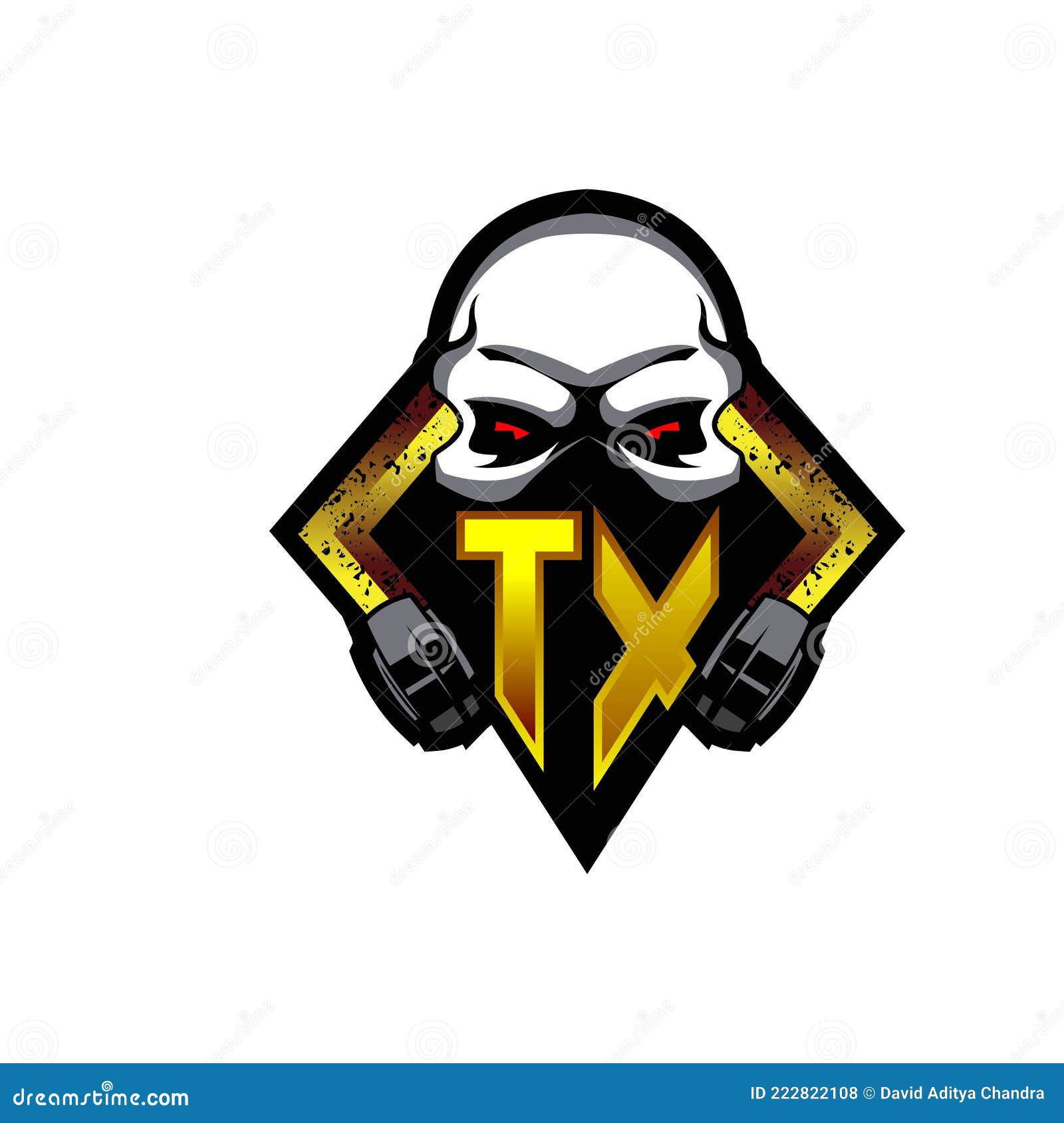 TX Logo Monogram with Skull Shape Designs Template Stock Vector ...