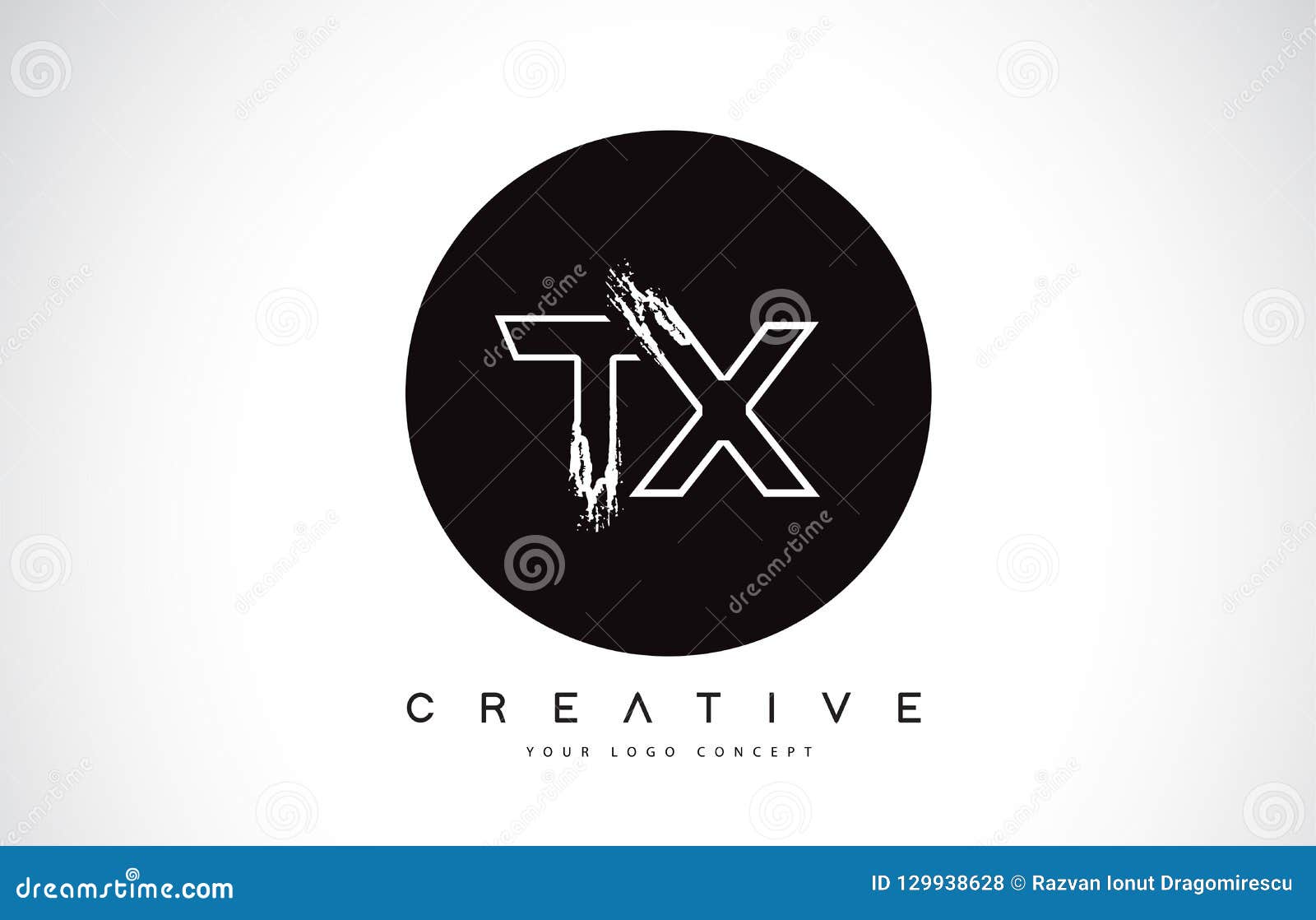TX Modern Leter Logo Design with Black and White Monogram. Creative ...