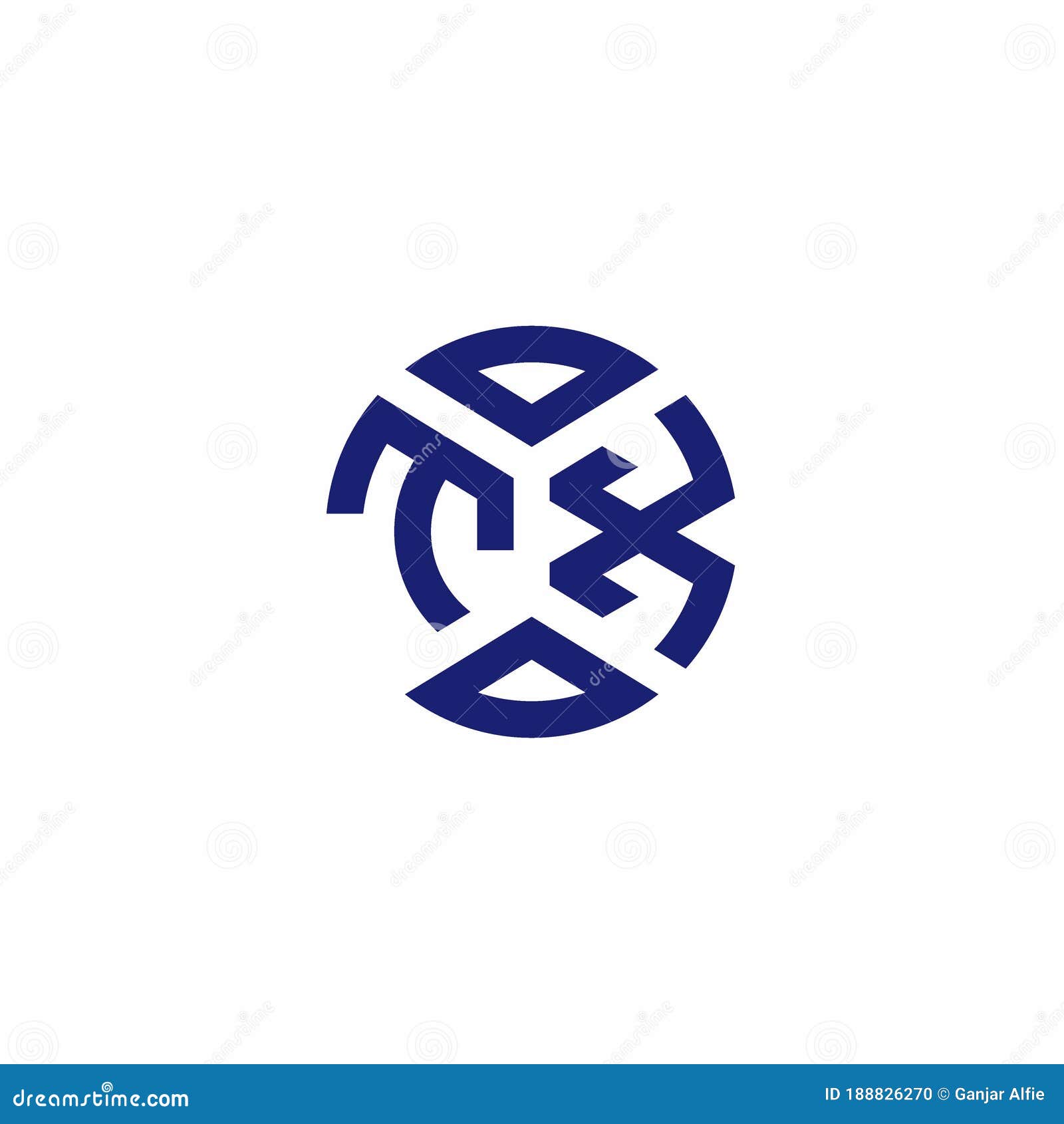 TX Monogram Logo with Abstract Shapes in Modern Style Stock Vector ...