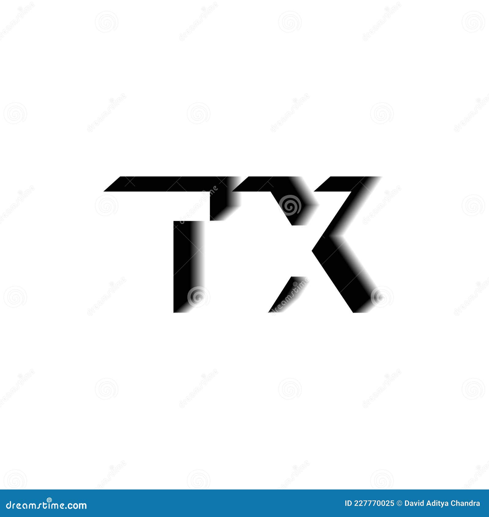 TX Monogram Shadow Shape Style Stock Vector - Illustration of lettering ...