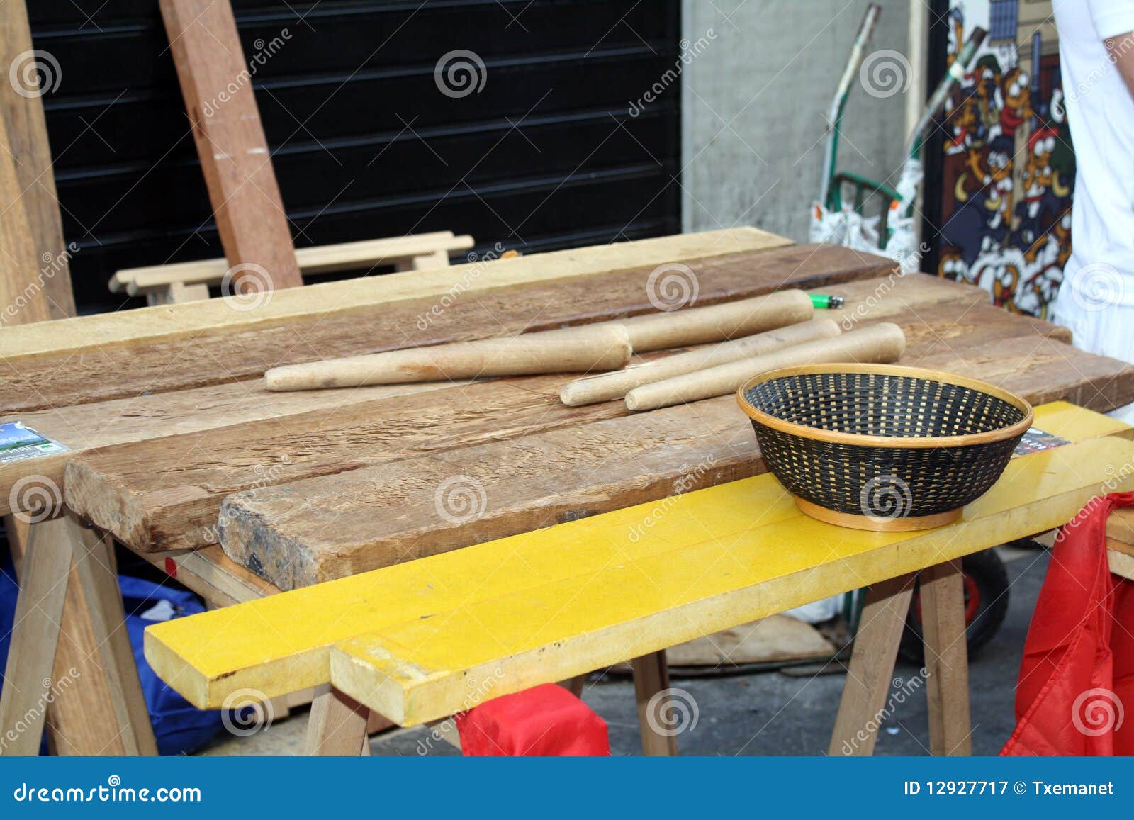 Txalaparta. stock image. Image of euskaldun, instrument - 12927717