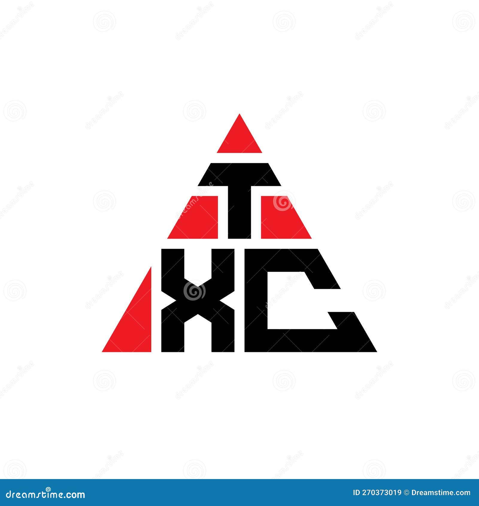 TXC Triangle Letter Logo Design with Triangle Shape. TXC Triangle Logo ...