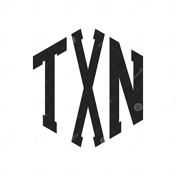 TXN Logo Design. Initial Letter TXN Monogram Logo Using Hexagon Shape ...
