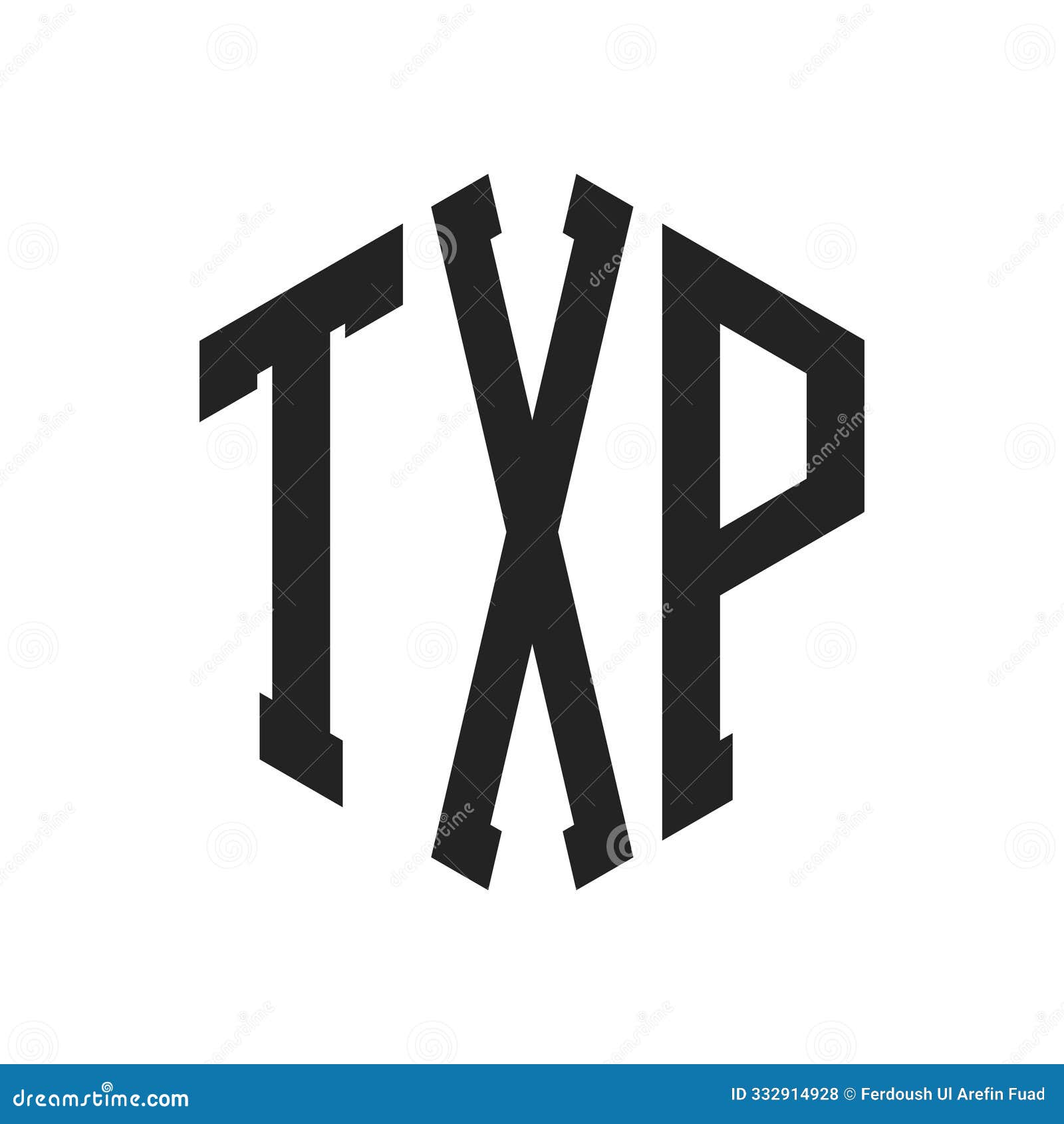 TXP Logo Design. Initial Letter TXP Monogram Logo Using Hexagon Shape ...