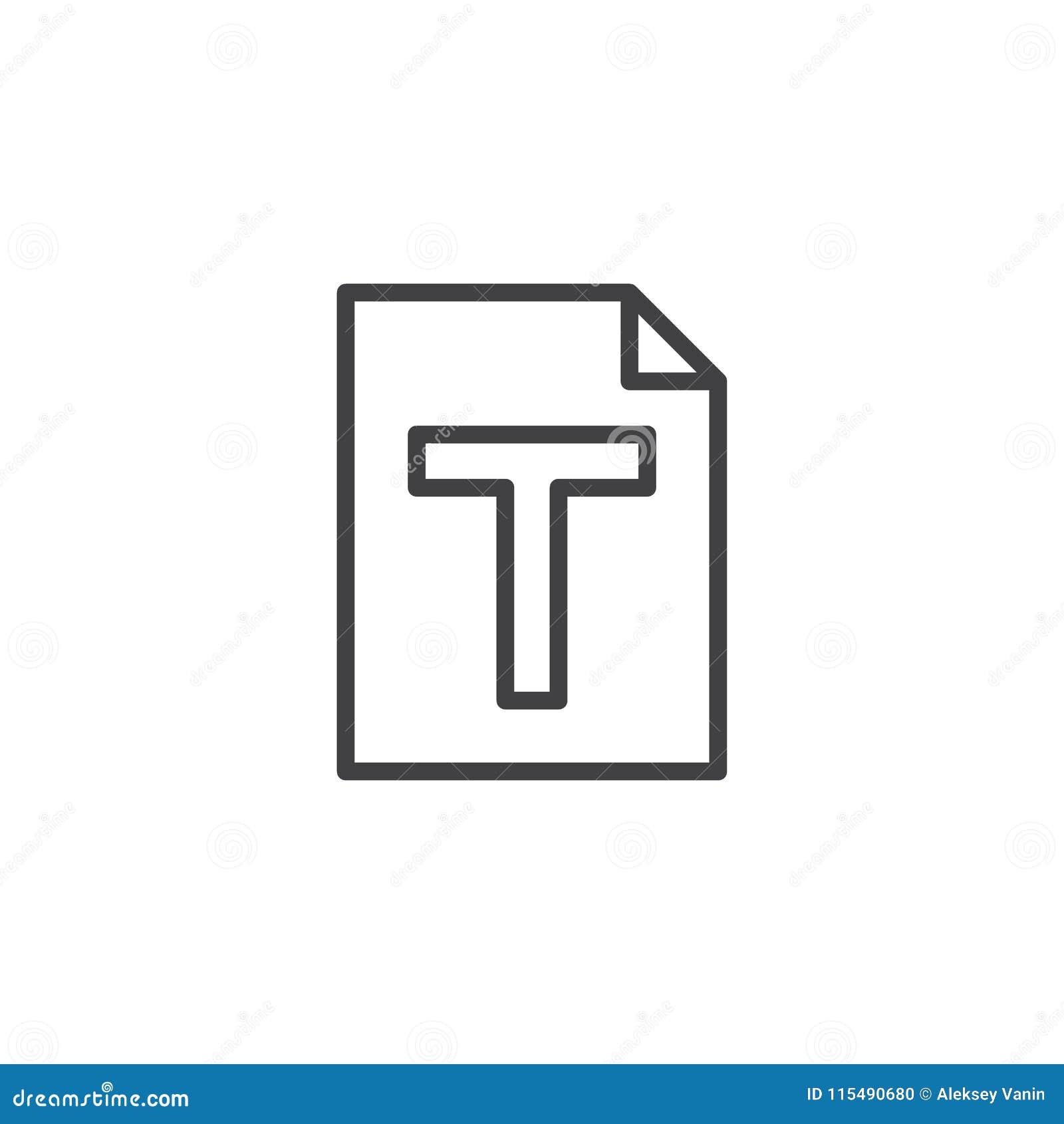 Txt File Format Outline Icon Stock Vector - Illustration of single ...