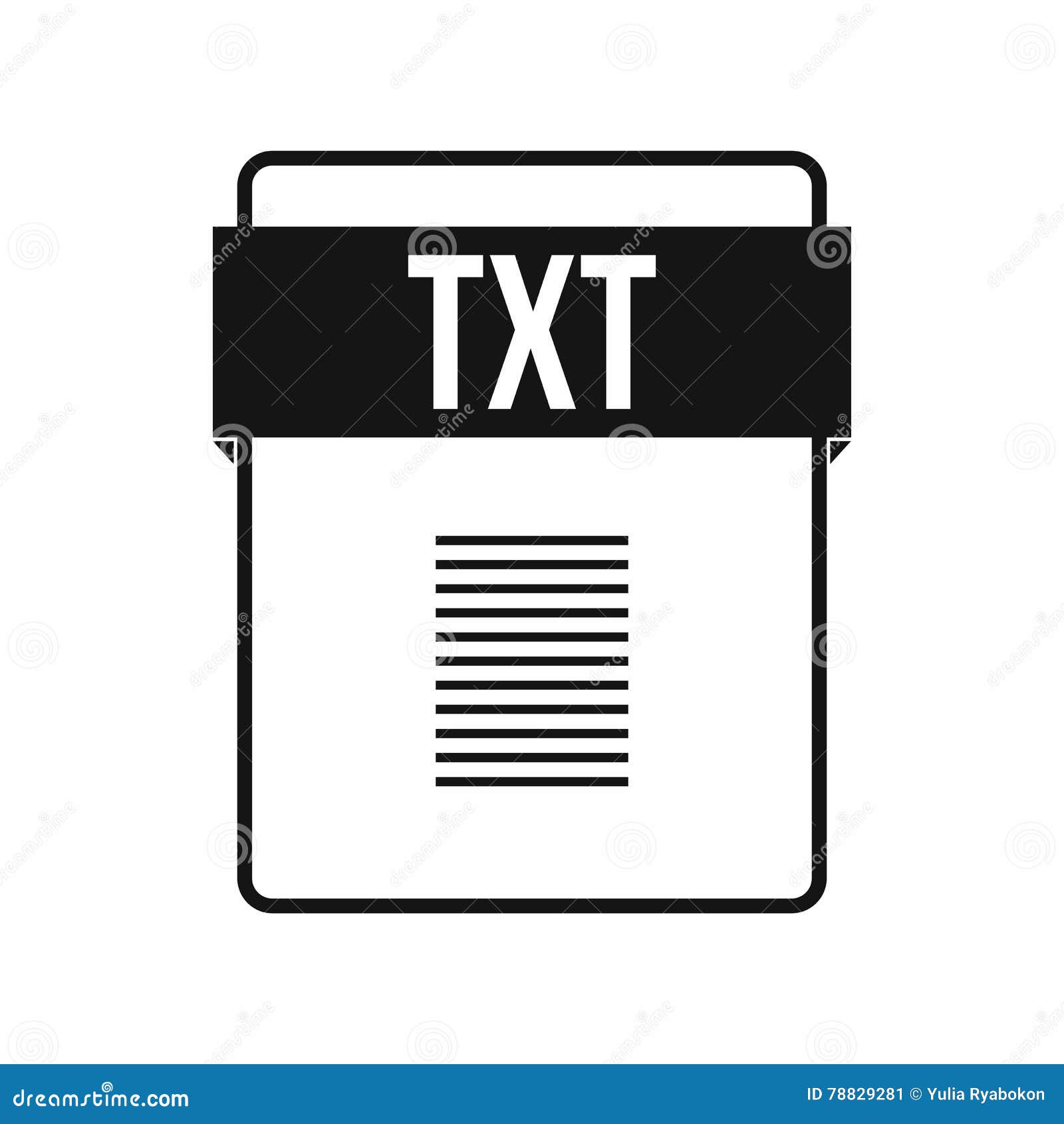 TXT File Icon, Simple Style Stock Vector - Illustration of black ...