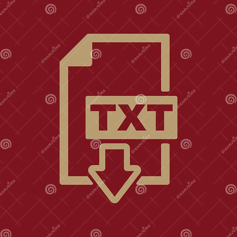 The TXT Icon. Text File Format Symbol Stock Vector - Illustration of ...