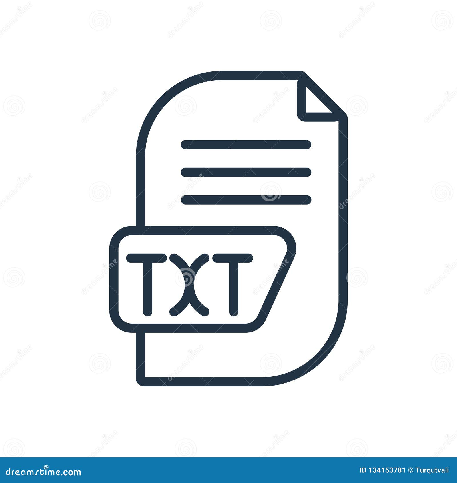 Txt Icon Vector Isolated on White Background, Txt Sign Stock Vector ...