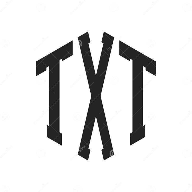 TXT Logo Design. Initial Letter TXT Monogram Logo Using Hexagon Shape ...