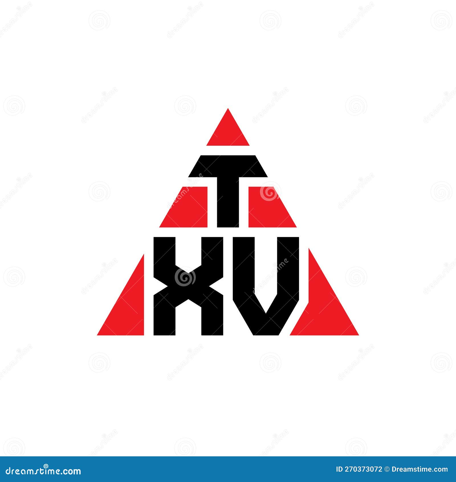 TXV Triangle Letter Logo Design with Triangle Shape. TXV Triangle Logo ...