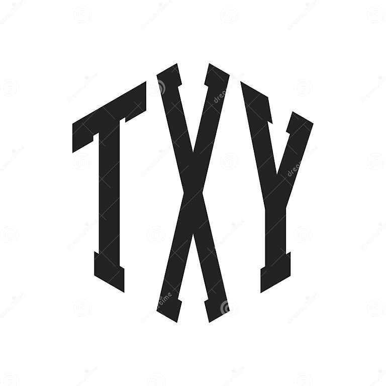 TXY Logo Design. Initial Letter TXY Monogram Logo Using Hexagon Shape Stock Illustration ...