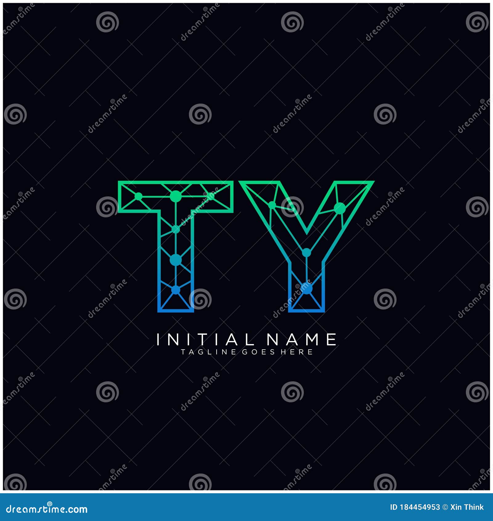 TY Letter Logo Icon Design Template Elements Stock Vector ...