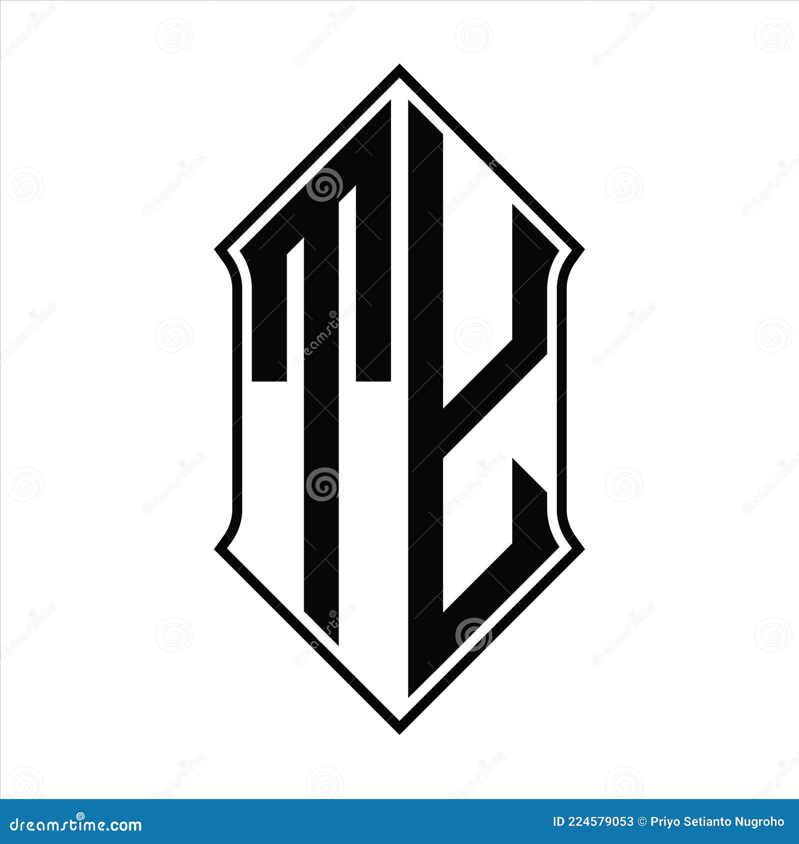 TY Logo Monogram with Shieldshape and Outline Design Template Vector ...