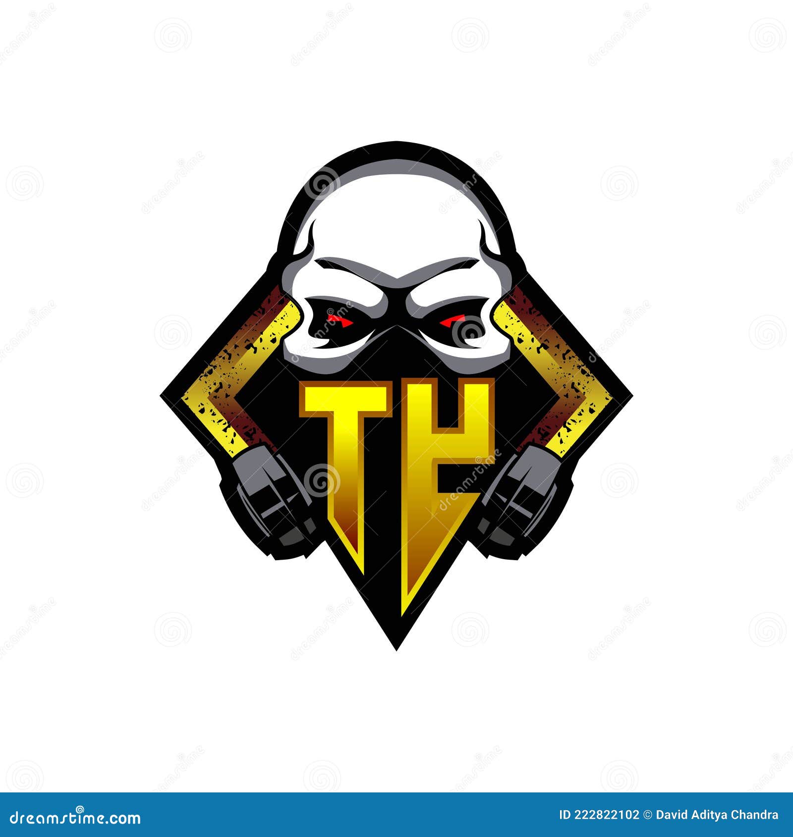 TY Logo Monogram with Skull Shape Designs Template Stock Vector ...