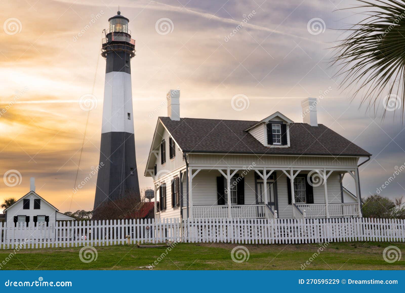 Tybee Island Lighthouse from Tybee Island Georgia Stock Image - Image ...