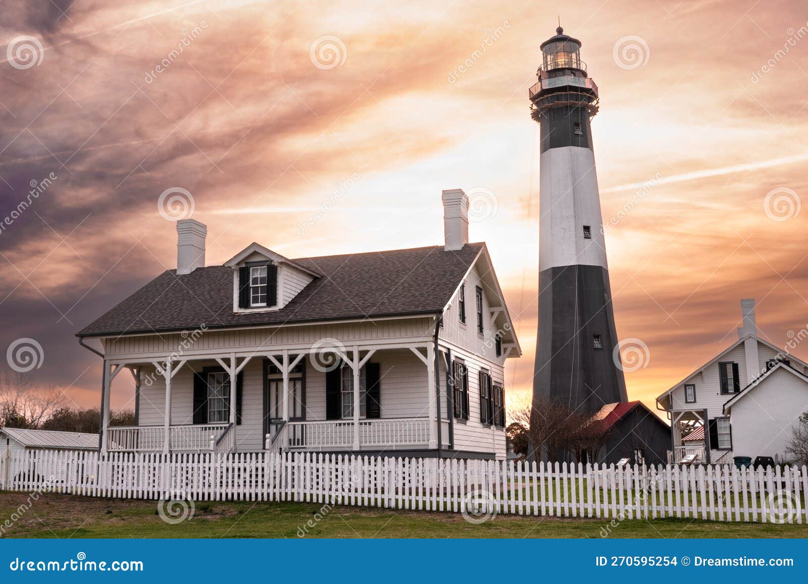 Tybee Island Lighthouse from Tybee Island Georgia Stock Photo - Image ...