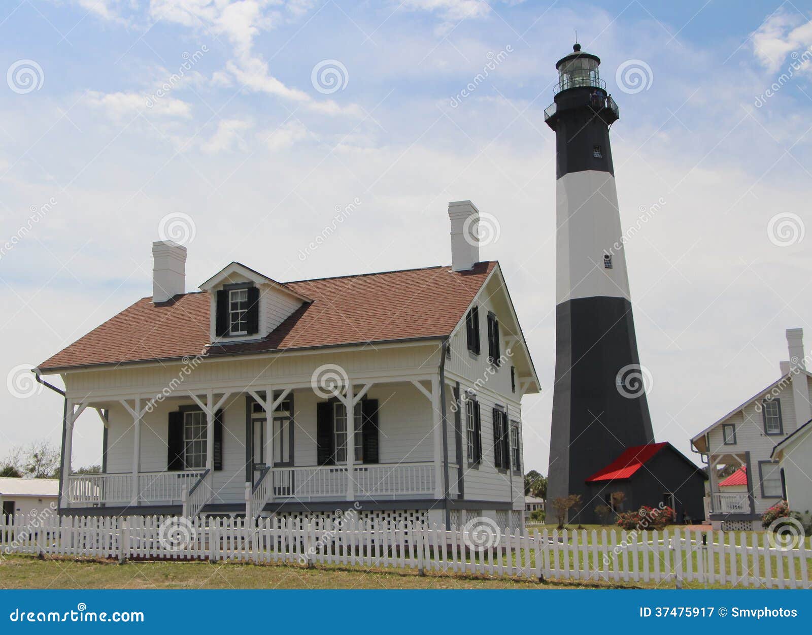 Tybee Lighthouse complex stock image. Image of educational - 37475917