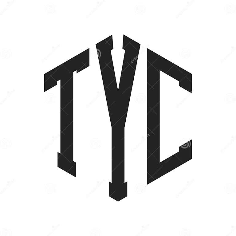 TYC Logo Design. Initial Letter TYC Monogram Logo Using Hexagon Shape ...