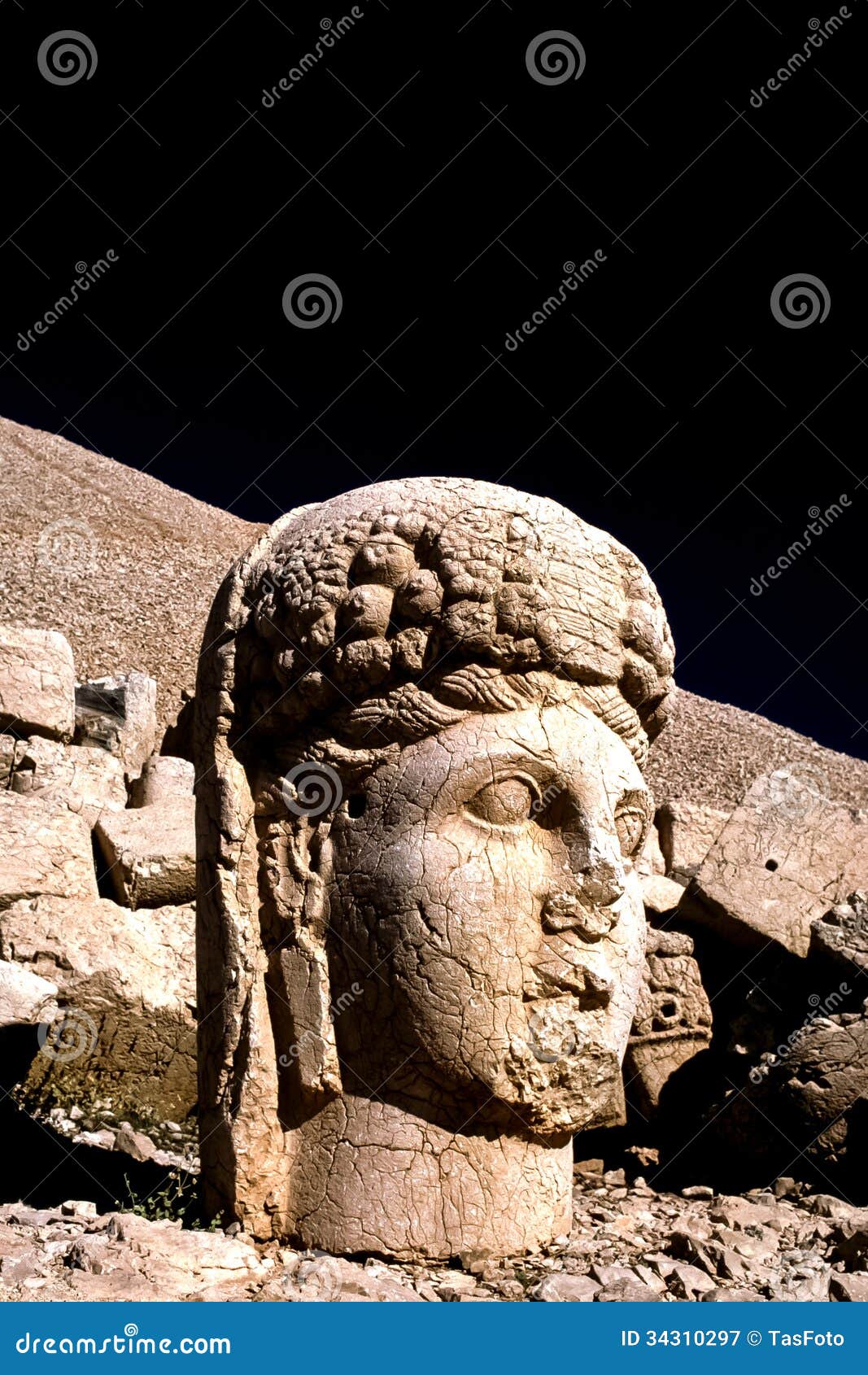 Tyche Statue on Mount Nemrut in Turkey Stock Image - Image of ...