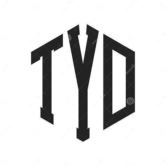 TYD Logo Design. Initial Letter TYD Monogram Logo Using Hexagon Shape ...
