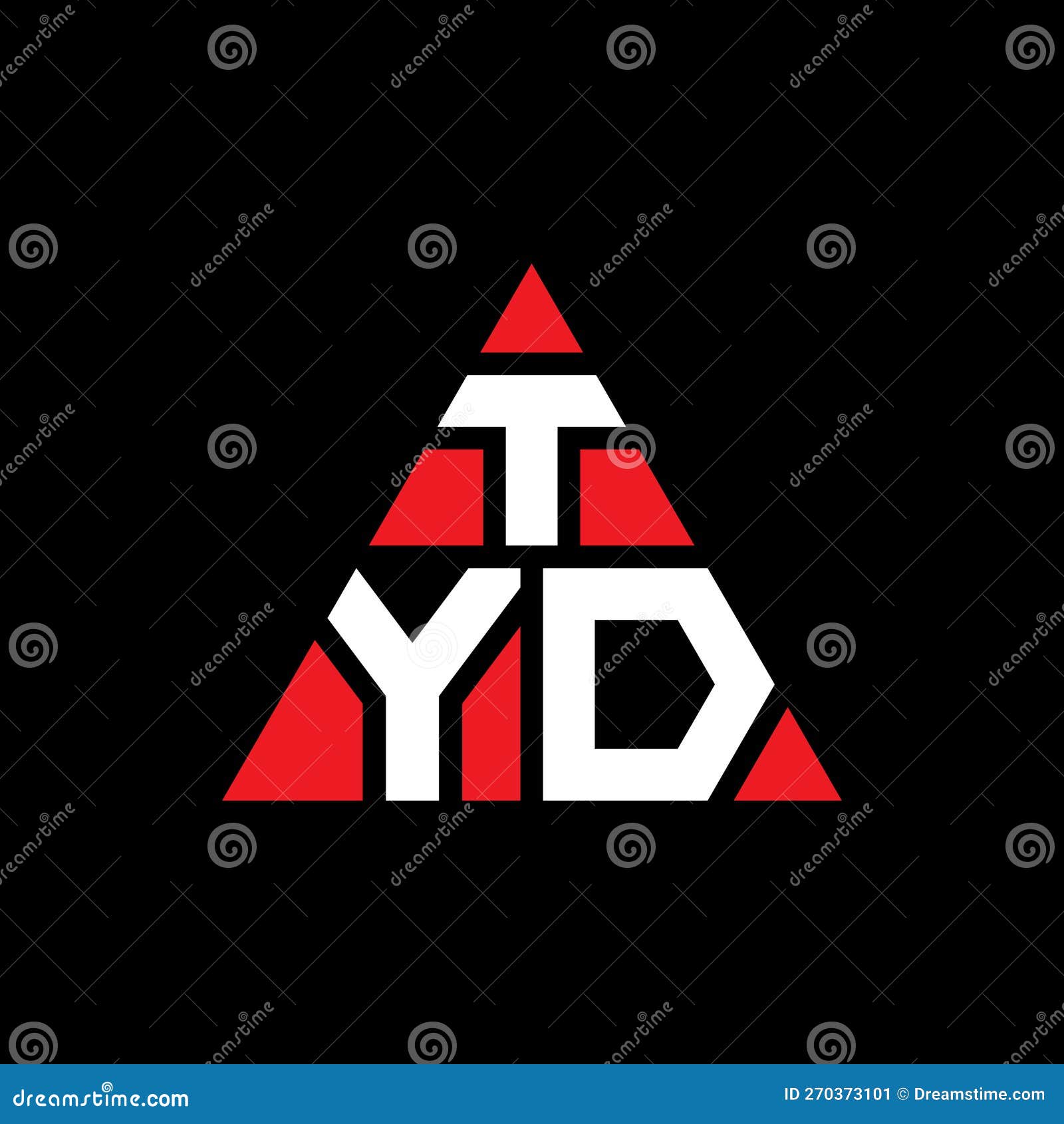 TYD Triangle Letter Logo Design with Triangle Shape. TYD Triangle Logo ...