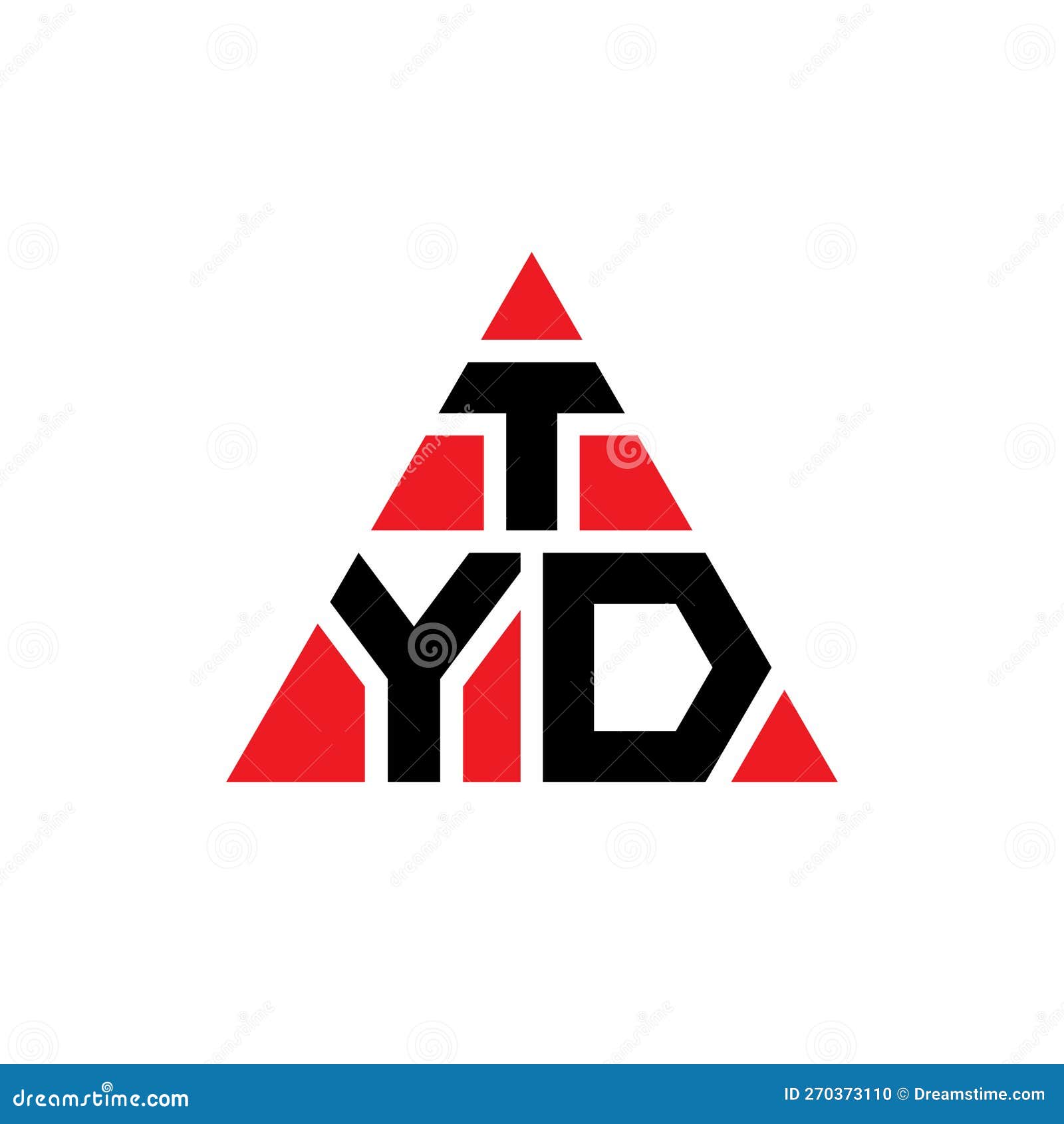 TYD Triangle Letter Logo Design with Triangle Shape. TYD Triangle Logo ...