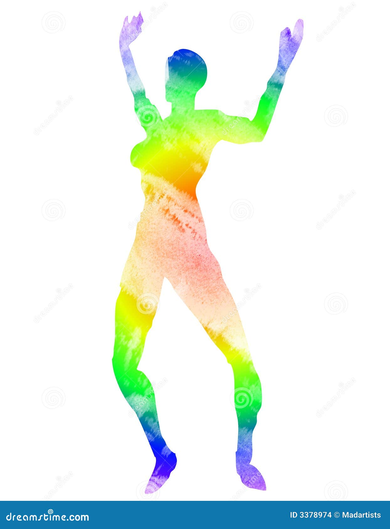Tye Dyed Psychedelic Dancer Stock Illustration - Illustration of multi ...