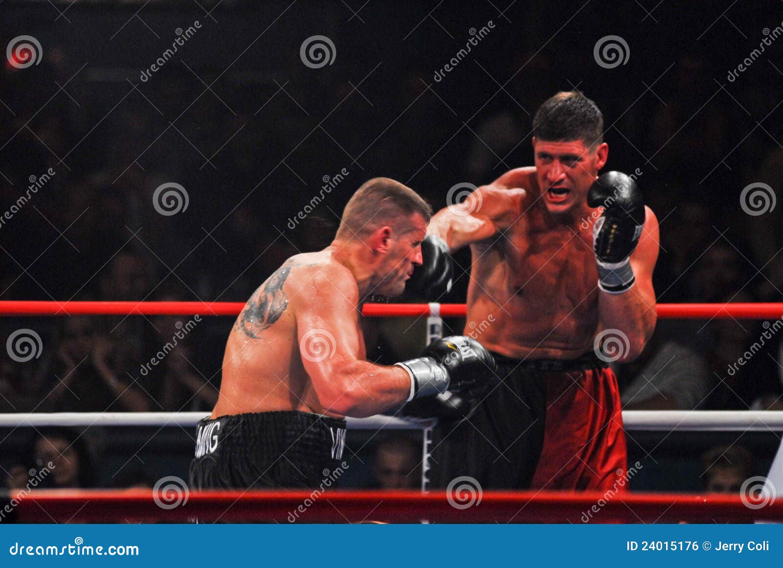 Tye Fields Catches Wach, Heavyweight Boxing Editorial Photo - Image of ...