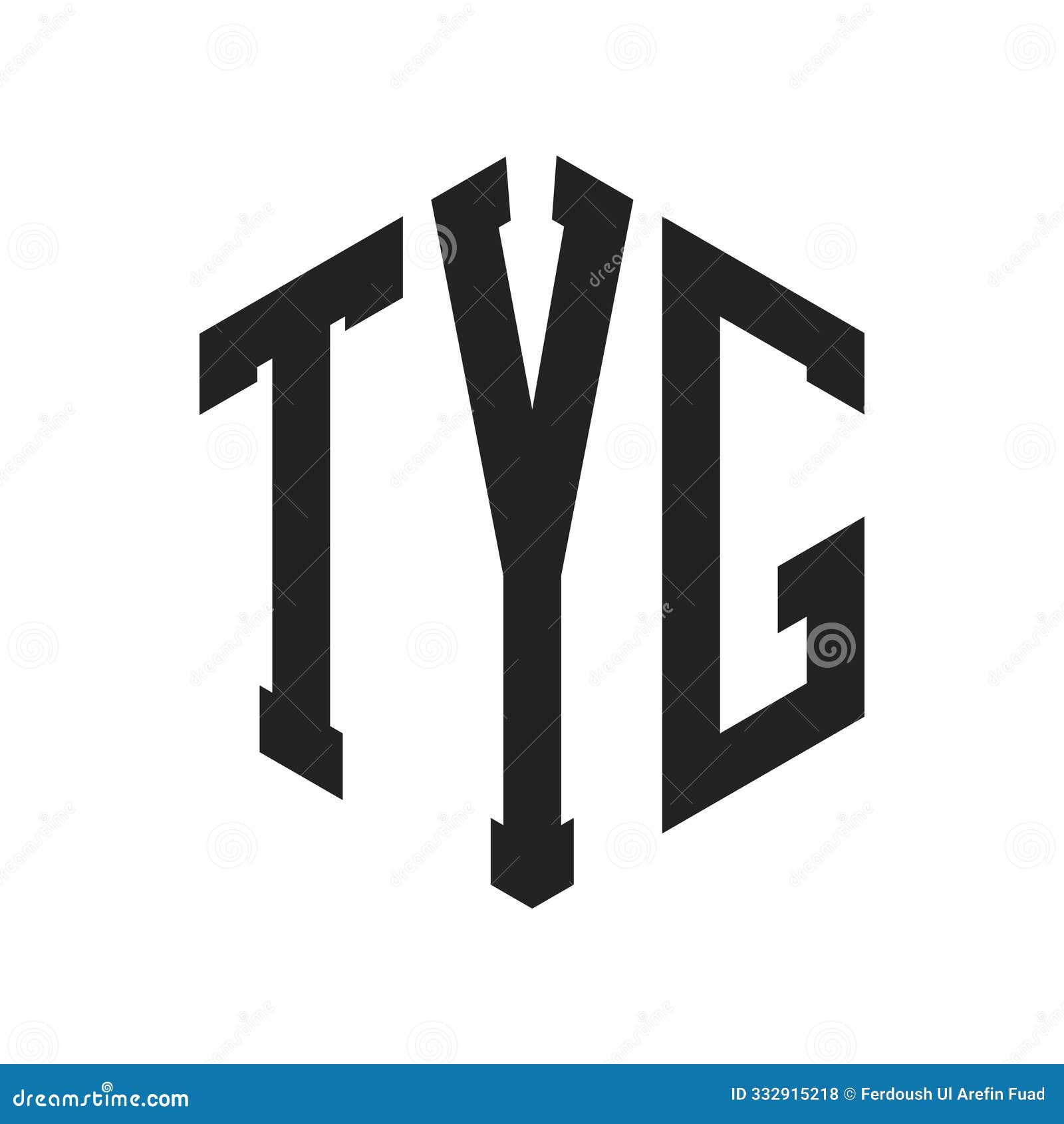 TYG Logo Design. Initial Letter TYG Monogram Logo Using Hexagon Shape ...