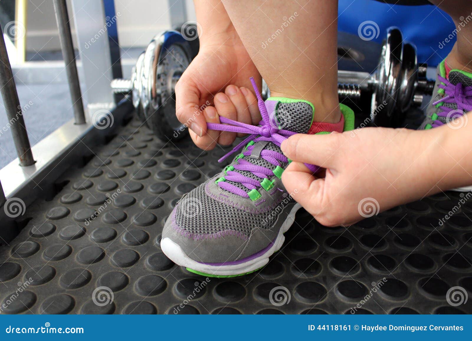 Tying Laces stock image. Image of disc, feet, dumbbells - 44118161