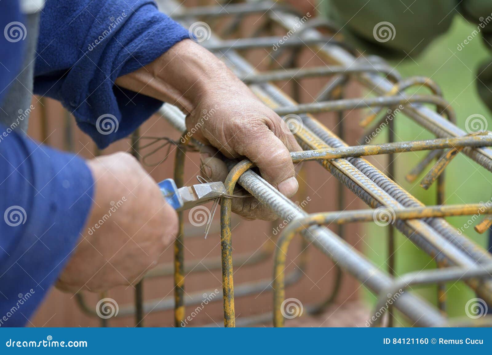 Reinforcement Tying For The Base Plate The Process Of Preparing Stock ...