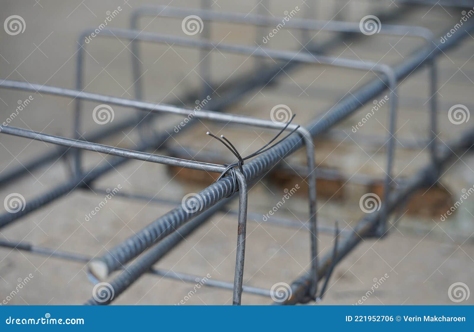 Tying Reinforcing Steel Bars For Formwork Construction With Wire ...