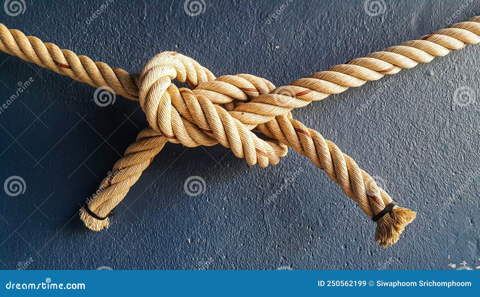 Tying Ropes in a Correlation Pattern Stock Image - Image of marine ...