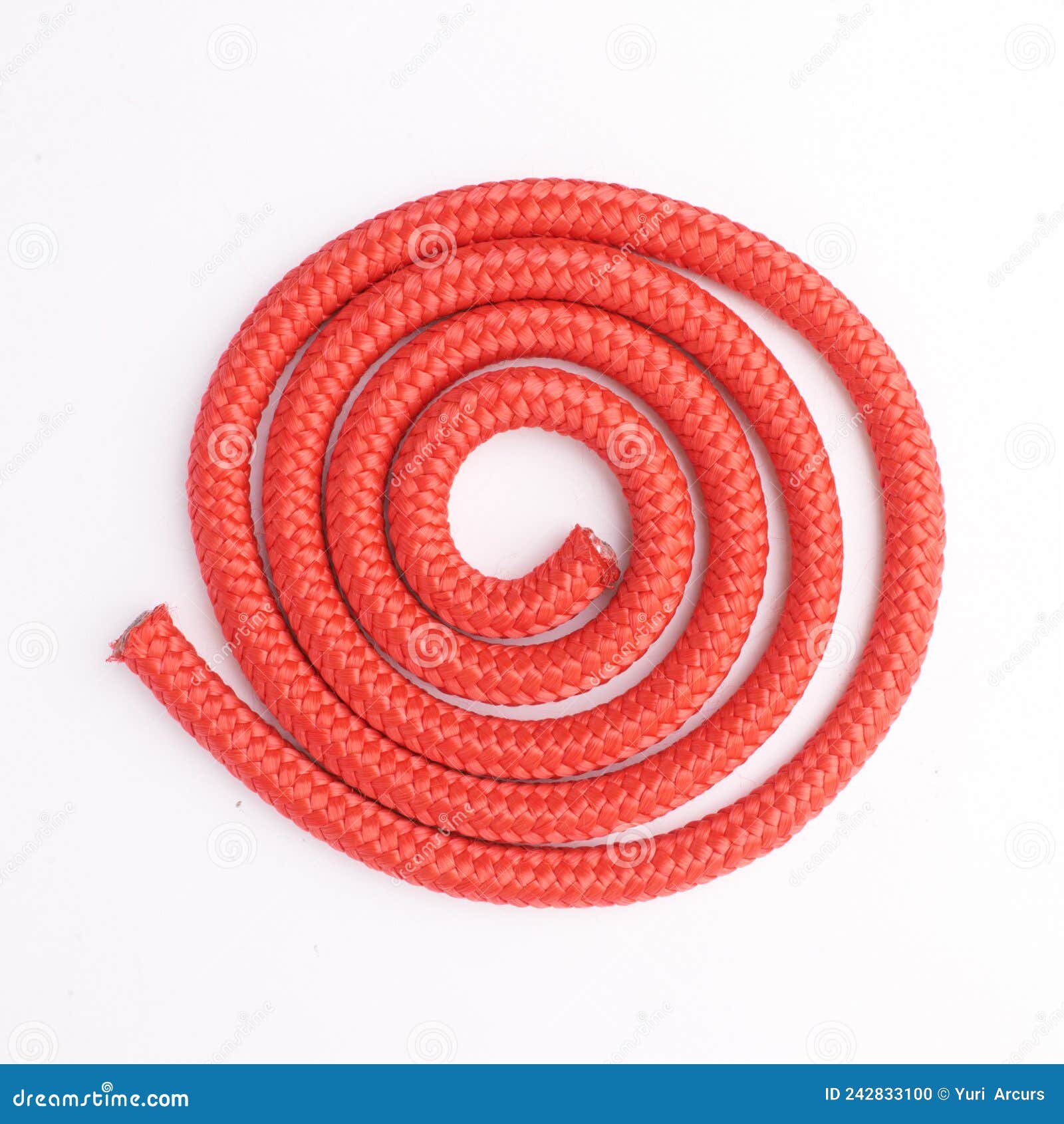 Tying Things Together. Studio Shot of a Coiled Rope. Stock Photo ...