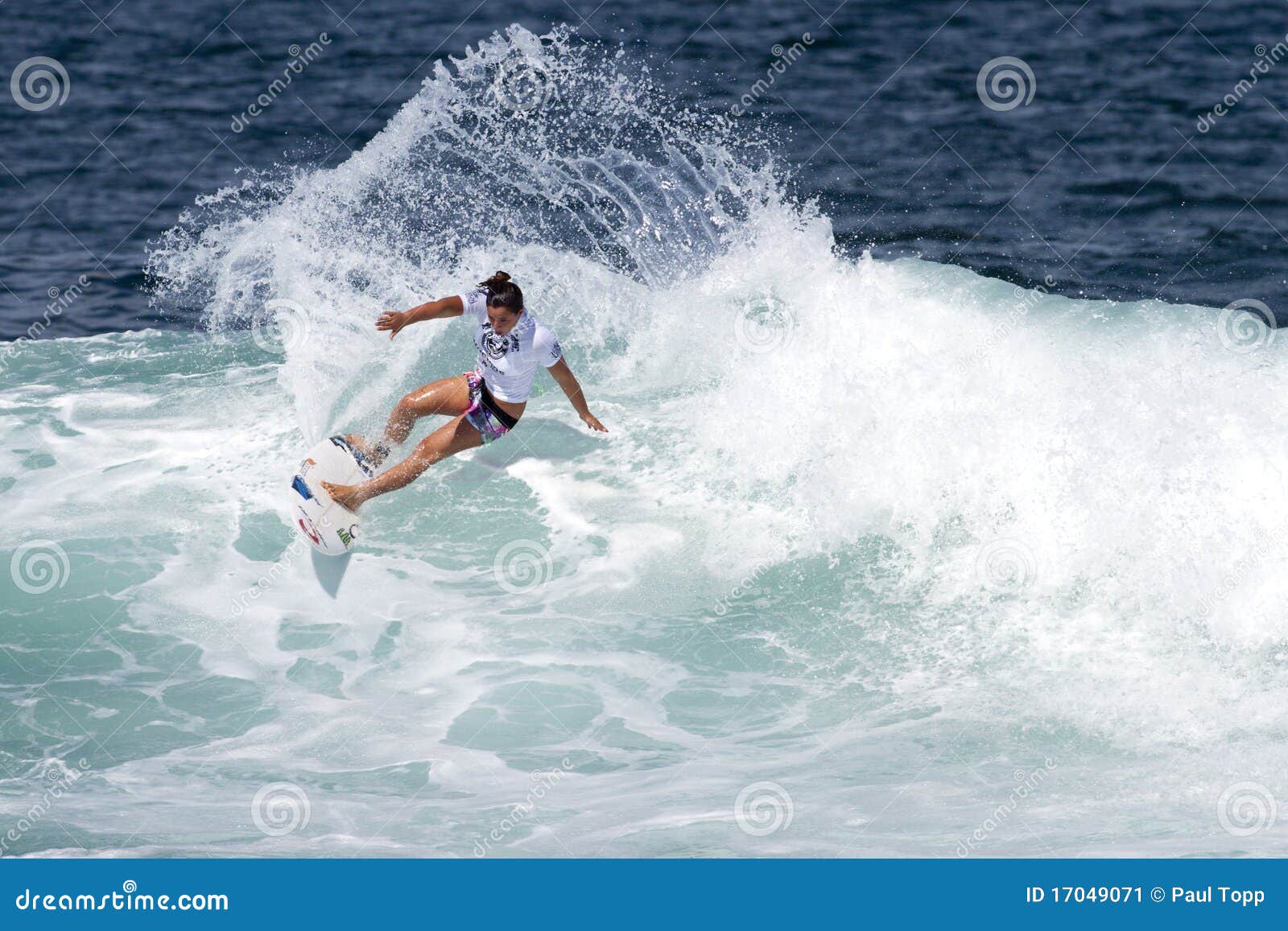 Tyler Wright Surfing in Womens Hawaiian Pro Editorial Photo - Image of ...