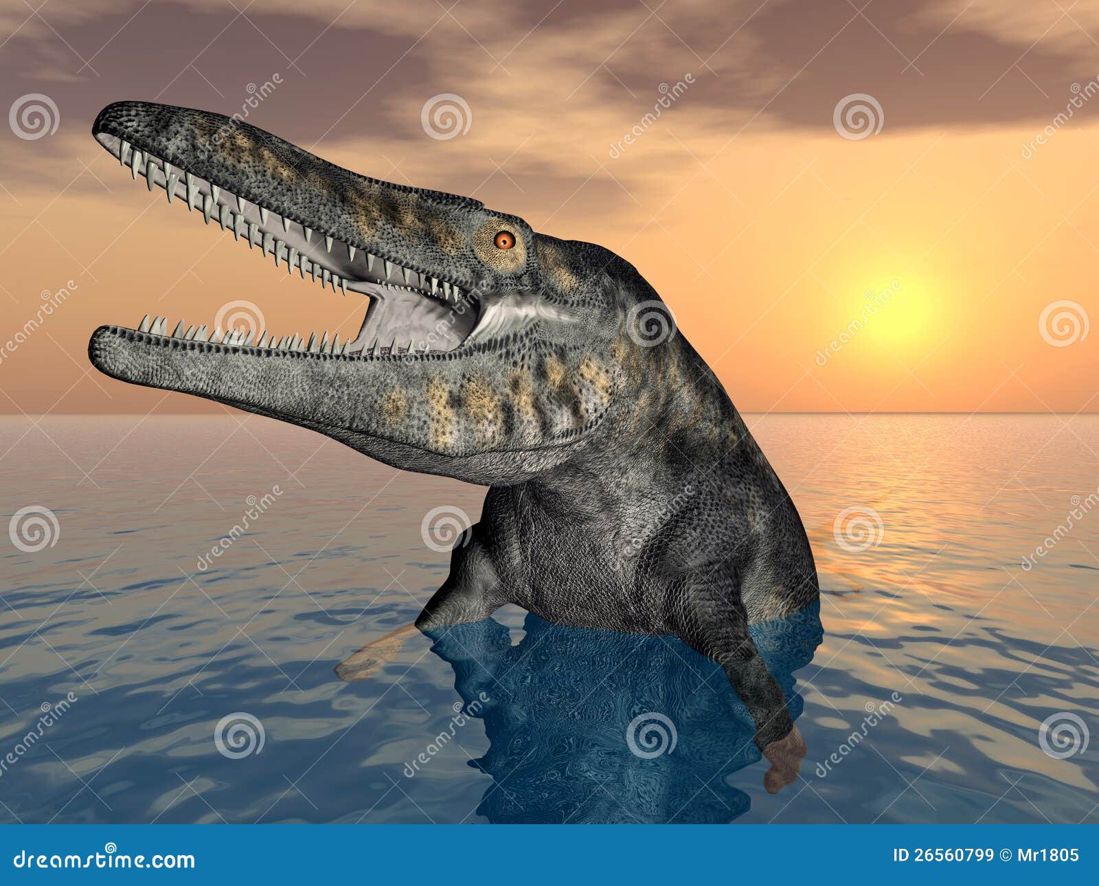 Tylosaurus stock illustration. Illustration of monster - 26560799