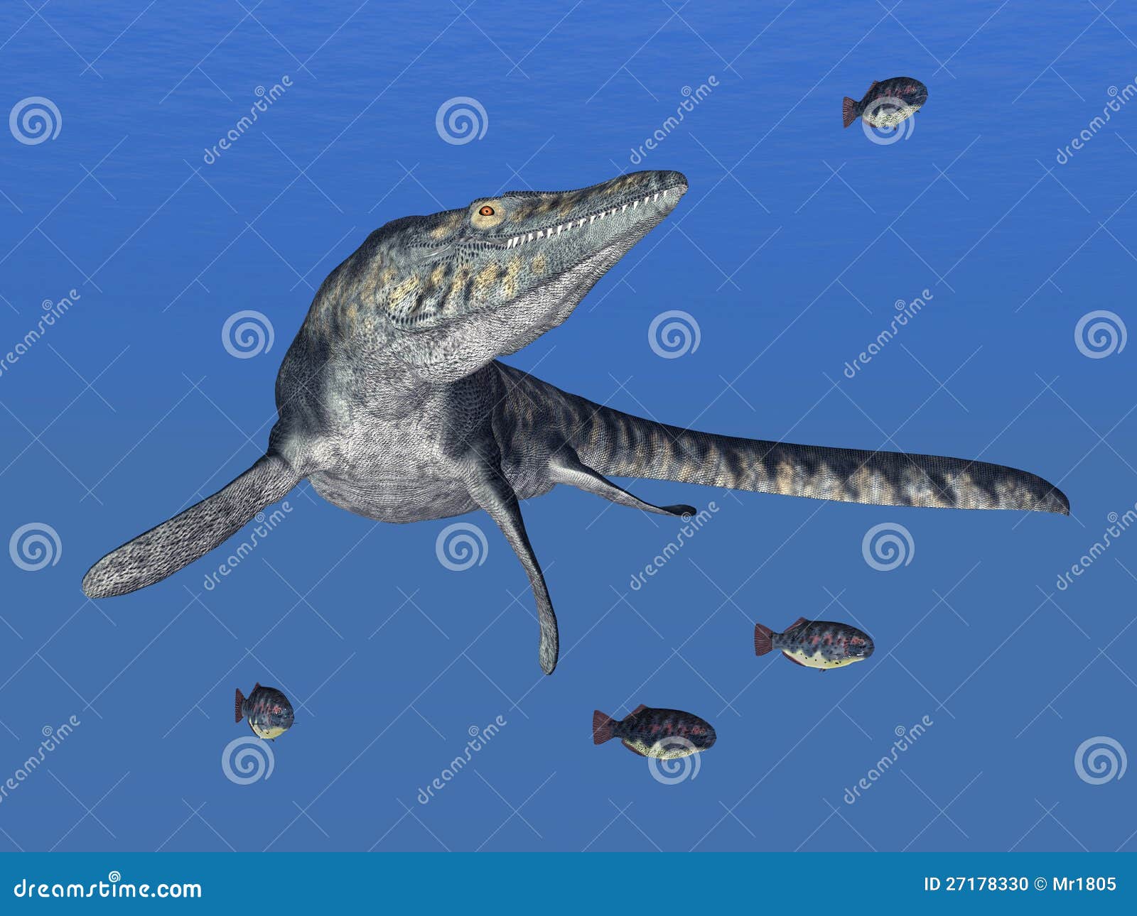 Tylosaurus Reptile Side Profile Royalty-Free Stock Image ...